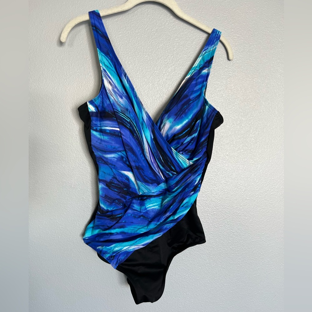 Miraclesuit Blue Breakers Oceanus Blue Black Shapewea… - Gem